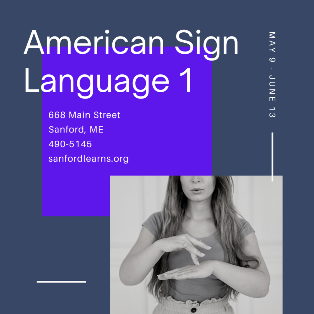 American Sign Language 1 | Sanford Community Adult Education
