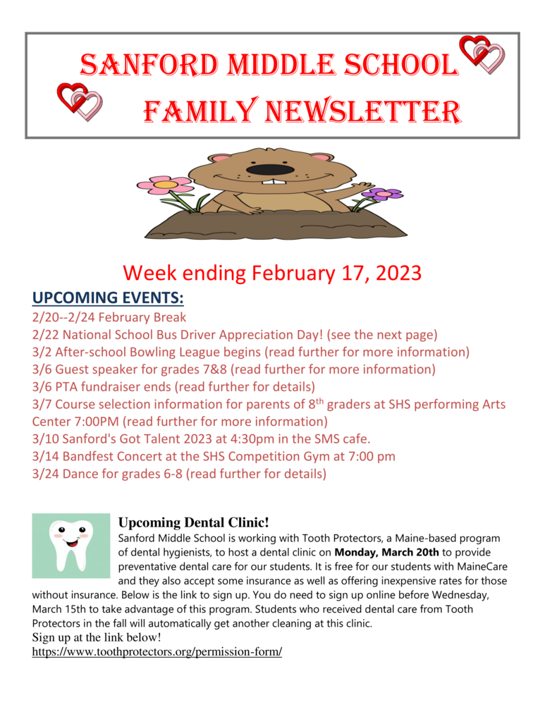 Sanford Middle School Family Newsletter | Sanford Middle School